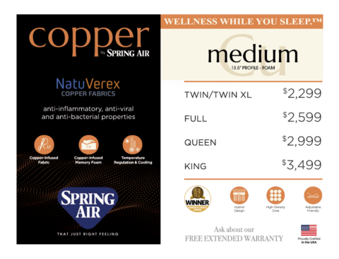 Copper by Spring Air | Mattress Gallery Direct